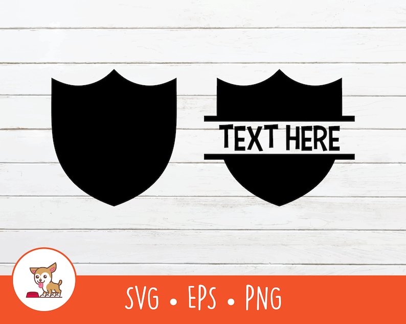 Shield SVG, Split Shield Name Frame, Shield Clipart, Vector Shield Cut ...