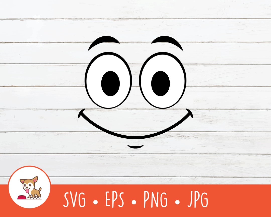 Happy Face Clipart, Happy Face SVG, Vector Happy Expression Cut File ...