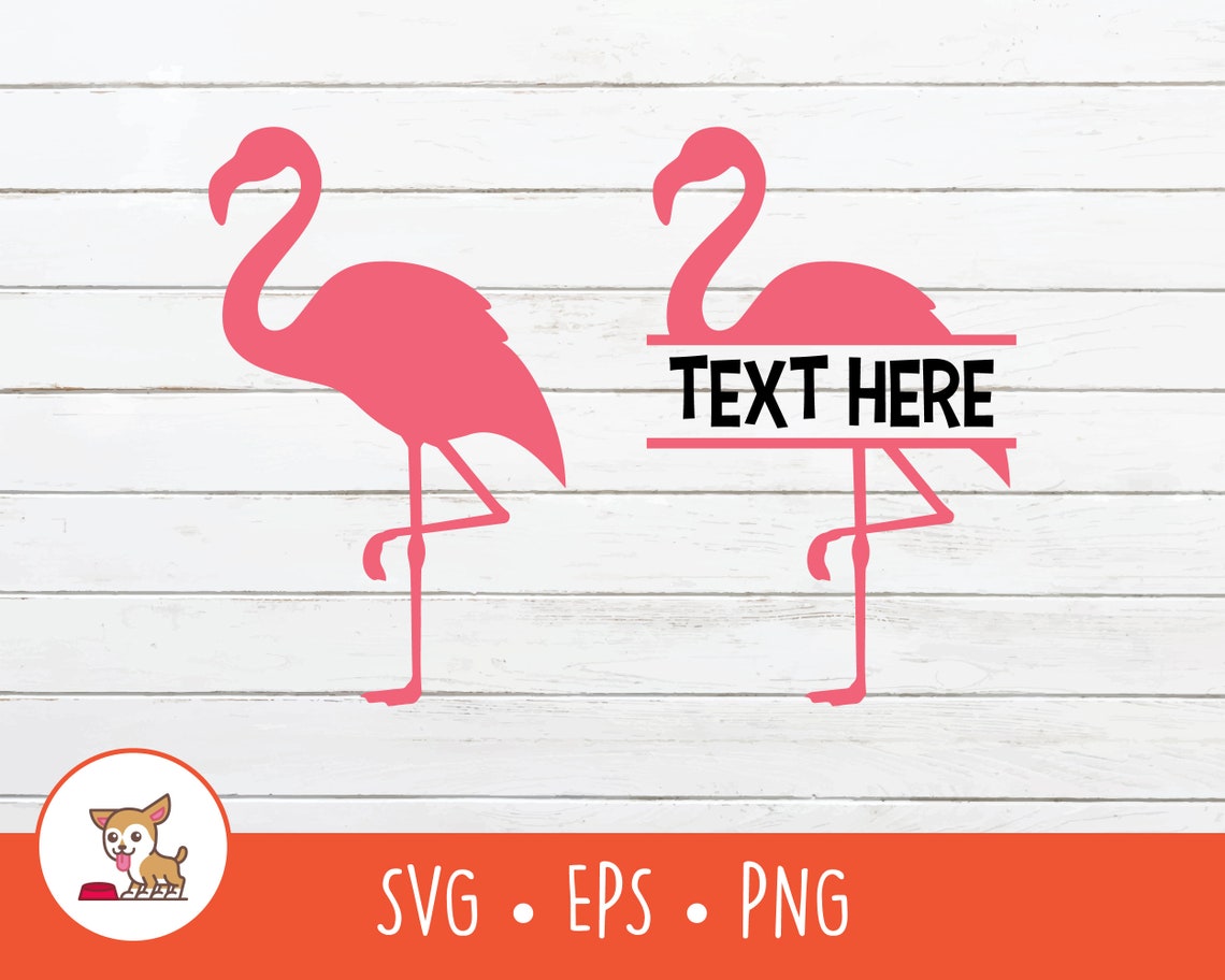 Flamingo SVG Split Flamingo Name Frame Flamingo Clipart - Etsy