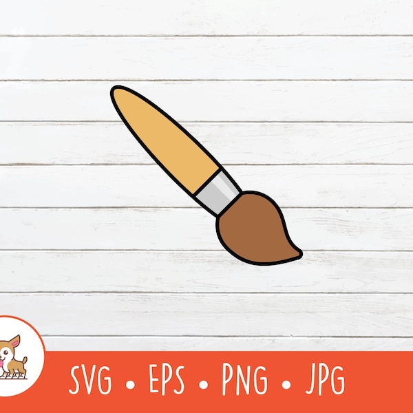 Cartoon Paintbrush - Etsy UK