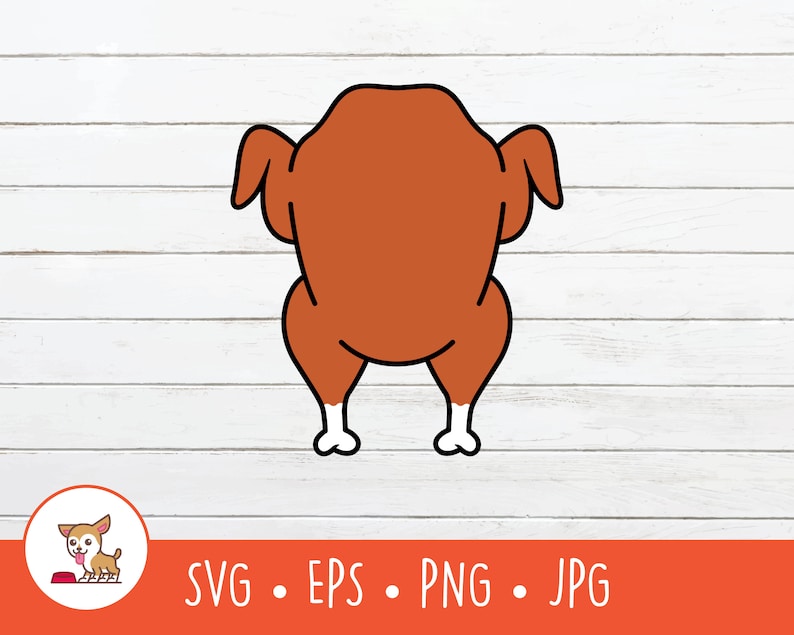 Cartoon Turkey Clipart, Roast Turkey SVG, Vector Roast Turkey Cut File ...