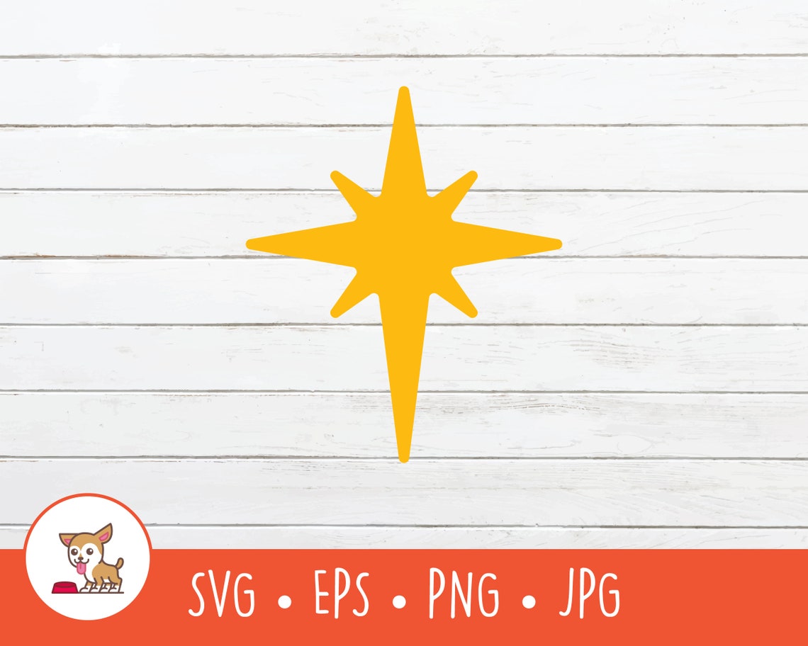 North Star SVG, North Star Clipart, Vector North Star Cut File for ...