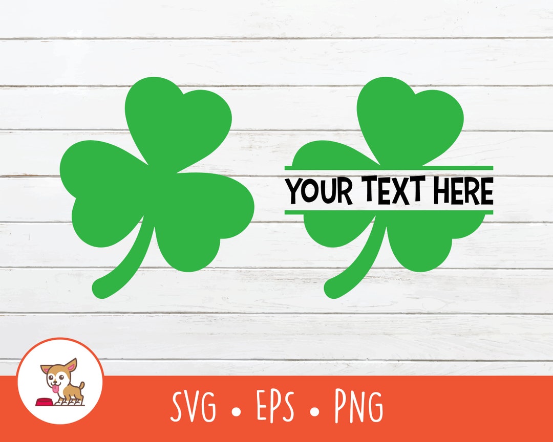 Clover Leaf SVG, Split Clover Name Frame, Shamrock Clipart, St Patrick ...