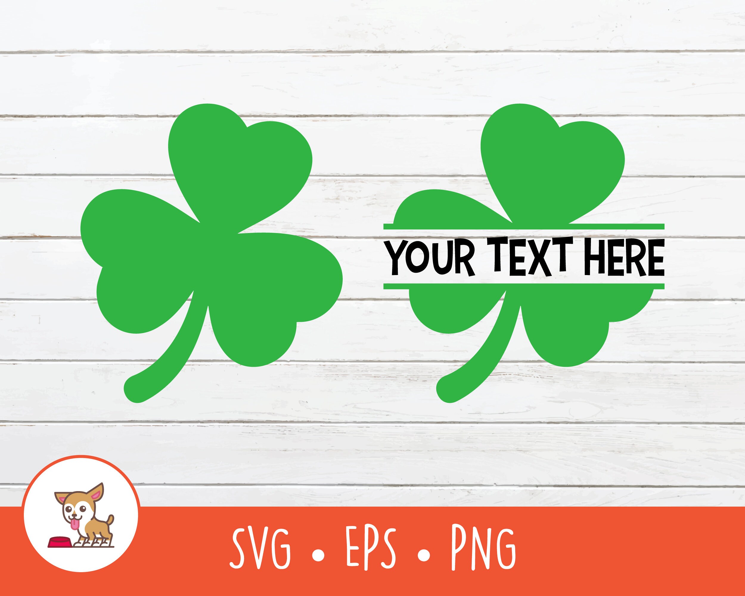 Clover Leaf SVG, Split Clover Name Frame, Shamrock Clipart, St Patrick ...