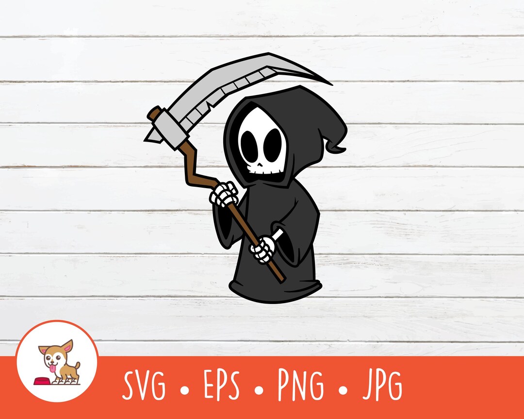 Cartoon Grim Reaper Clipart, Grim Reaper SVG, Vector Grim Reaper Cut ...