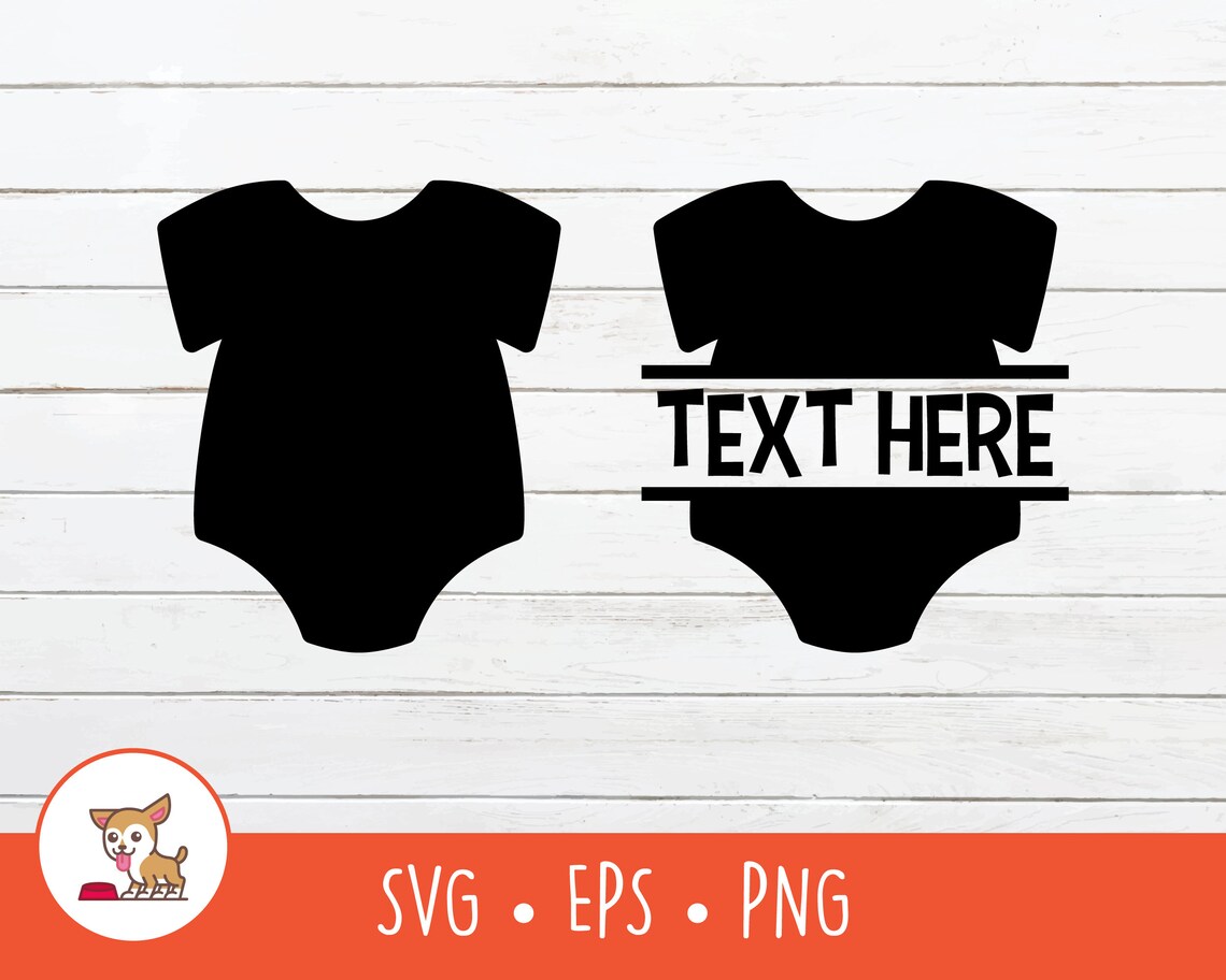 Baby Onesie SVG Split Onesie Frame Baby Onesie Clipart - Etsy