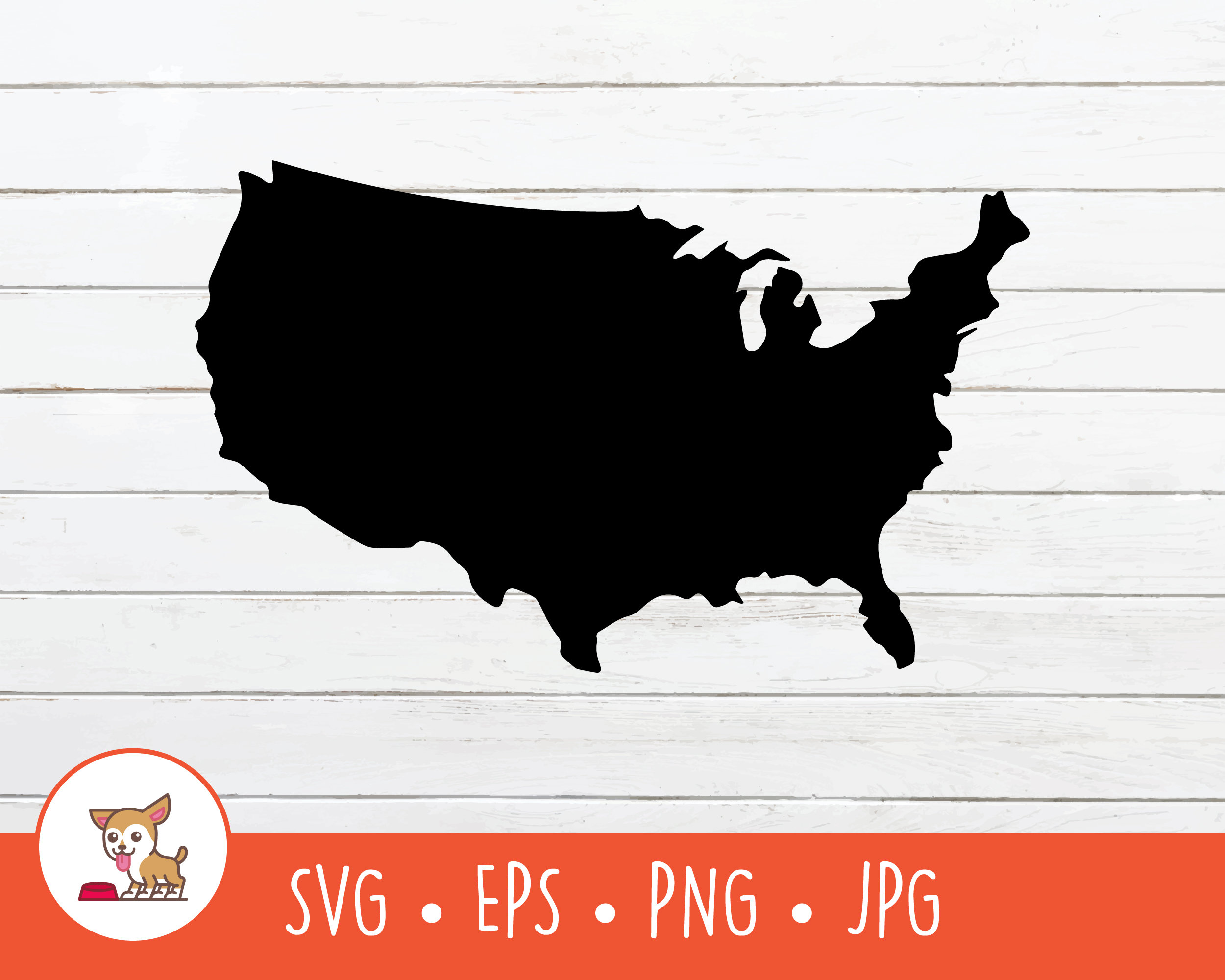 United States Map Outline SVG, United States Map Clipart, Vector United ...