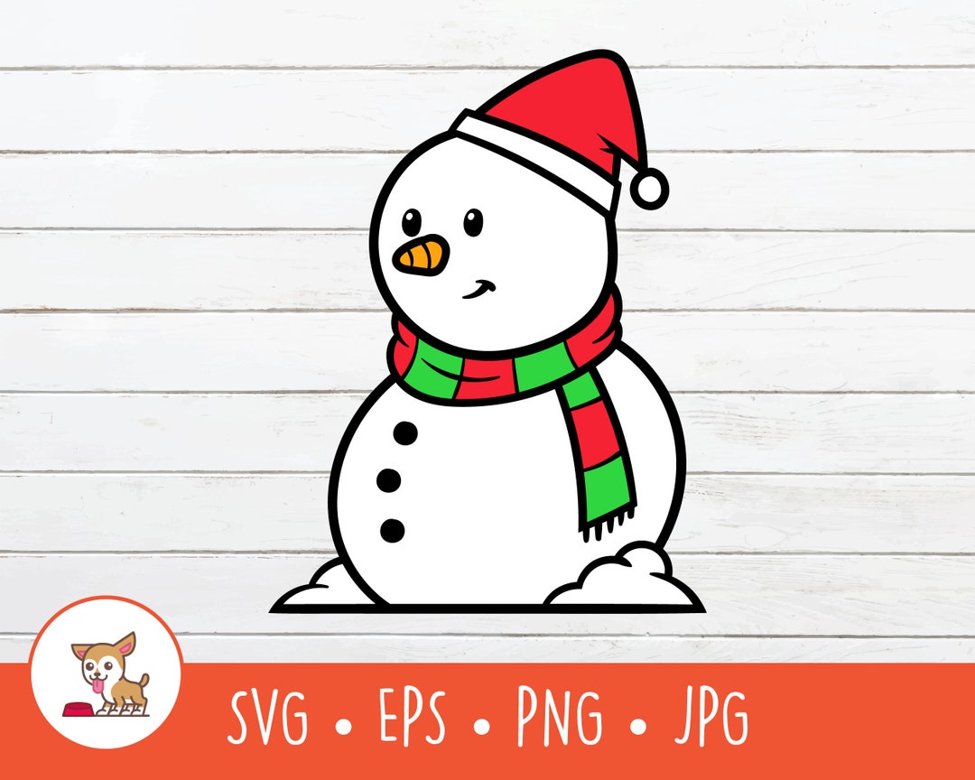 Snowman Clipart, Snowman SVG, Vector Snowman Cut File for Cricut, PNG ...