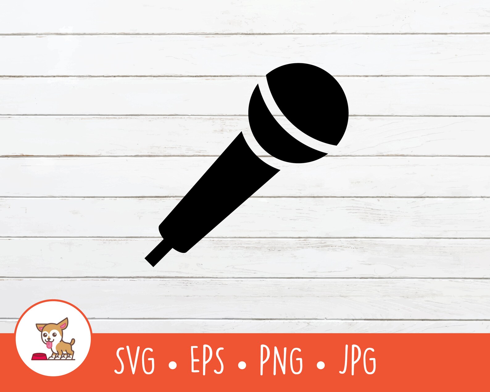 Microphone SVG, Microphone Clipart, Vector Microphone Cut File for ...