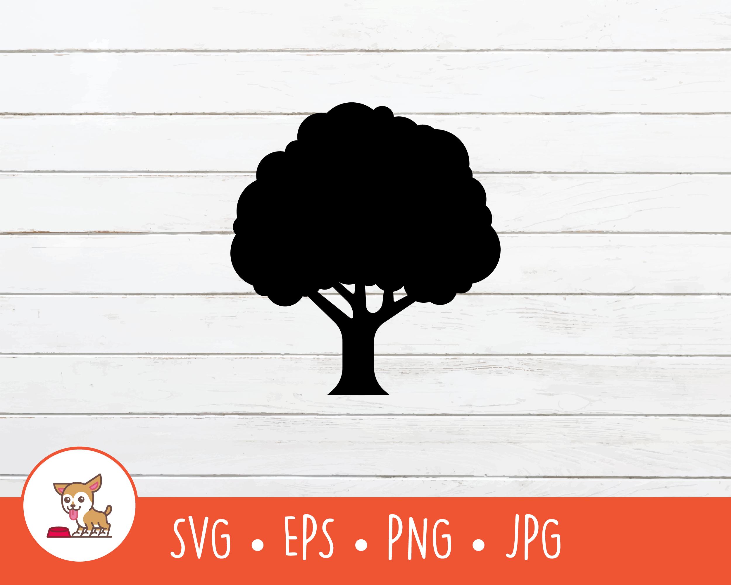 Tree SVG, Tree Clipart, Vector Tree Cut File for Cricut, EPS, PNG ...