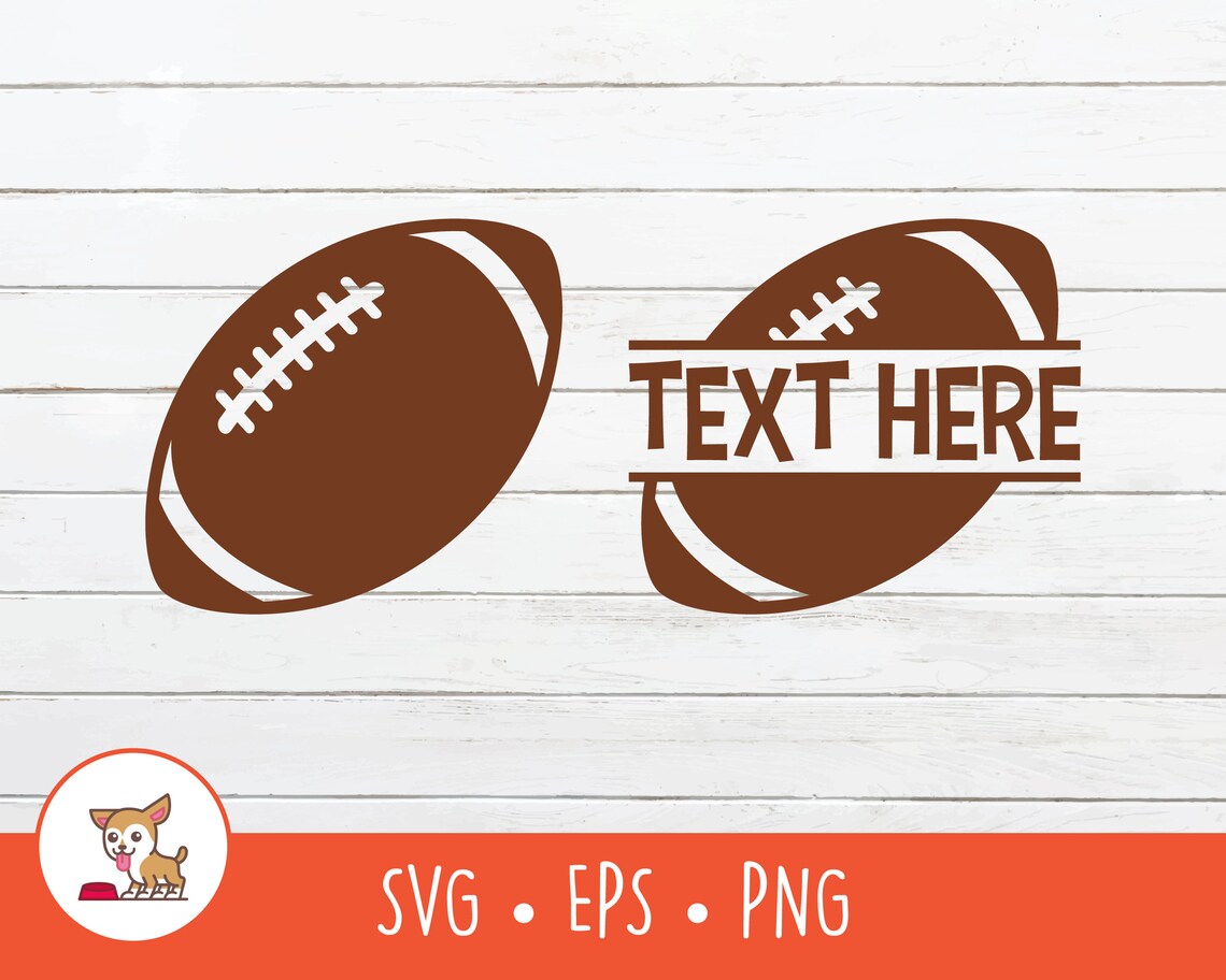 Football SVG, Split Football Name Frame, Football Clipart, Vector ...