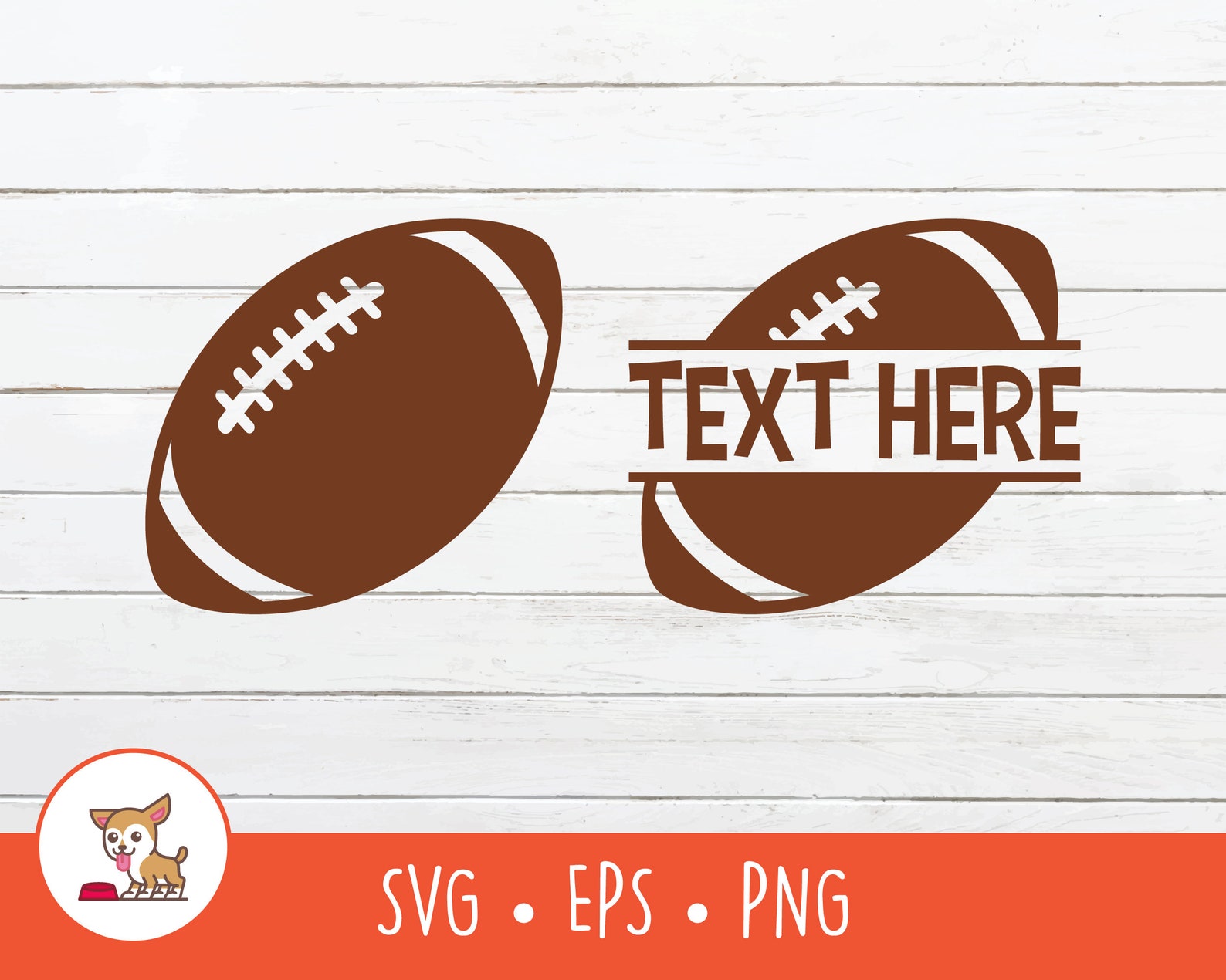 Football SVG, Split Football Name Frame, Football Clipart, Vector ...