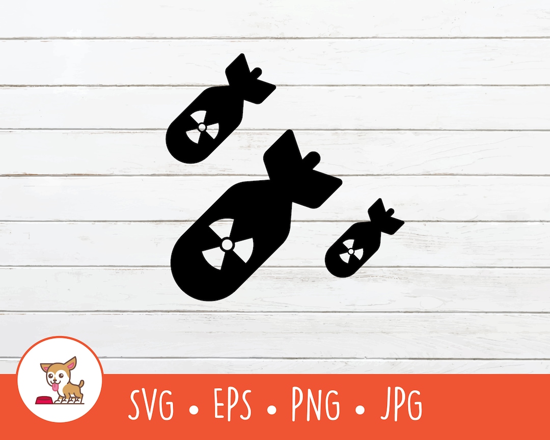 Nuclear Bombs SVG, Nuclear Bombs Clipart, Vector Nuclear Bombs Cut File ...
