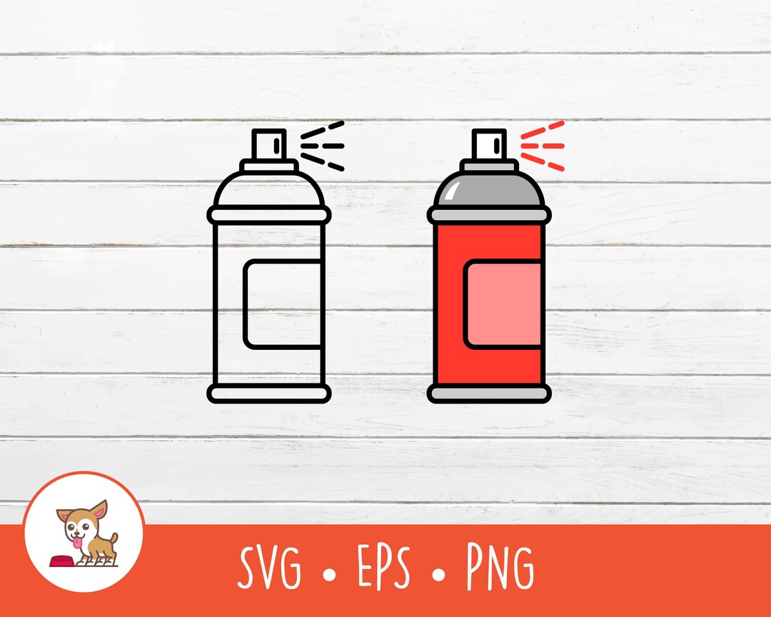 Spray Paint SVG, Cartoon Spray Can Clipart, Vector Spray Paint Can Cut ...