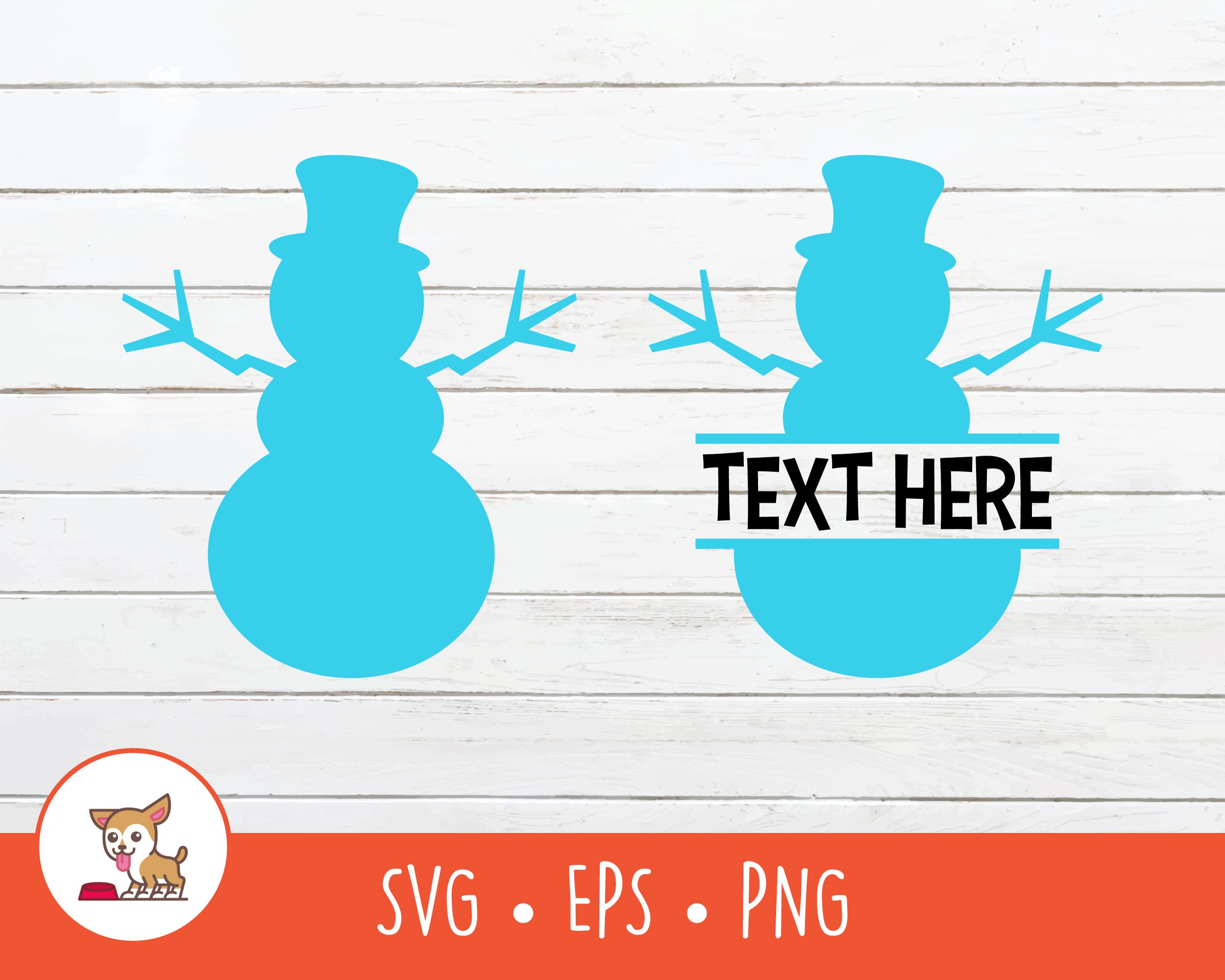 Snowman SVG Split Snowman Name Frame Vector Snowman Clipart - Etsy