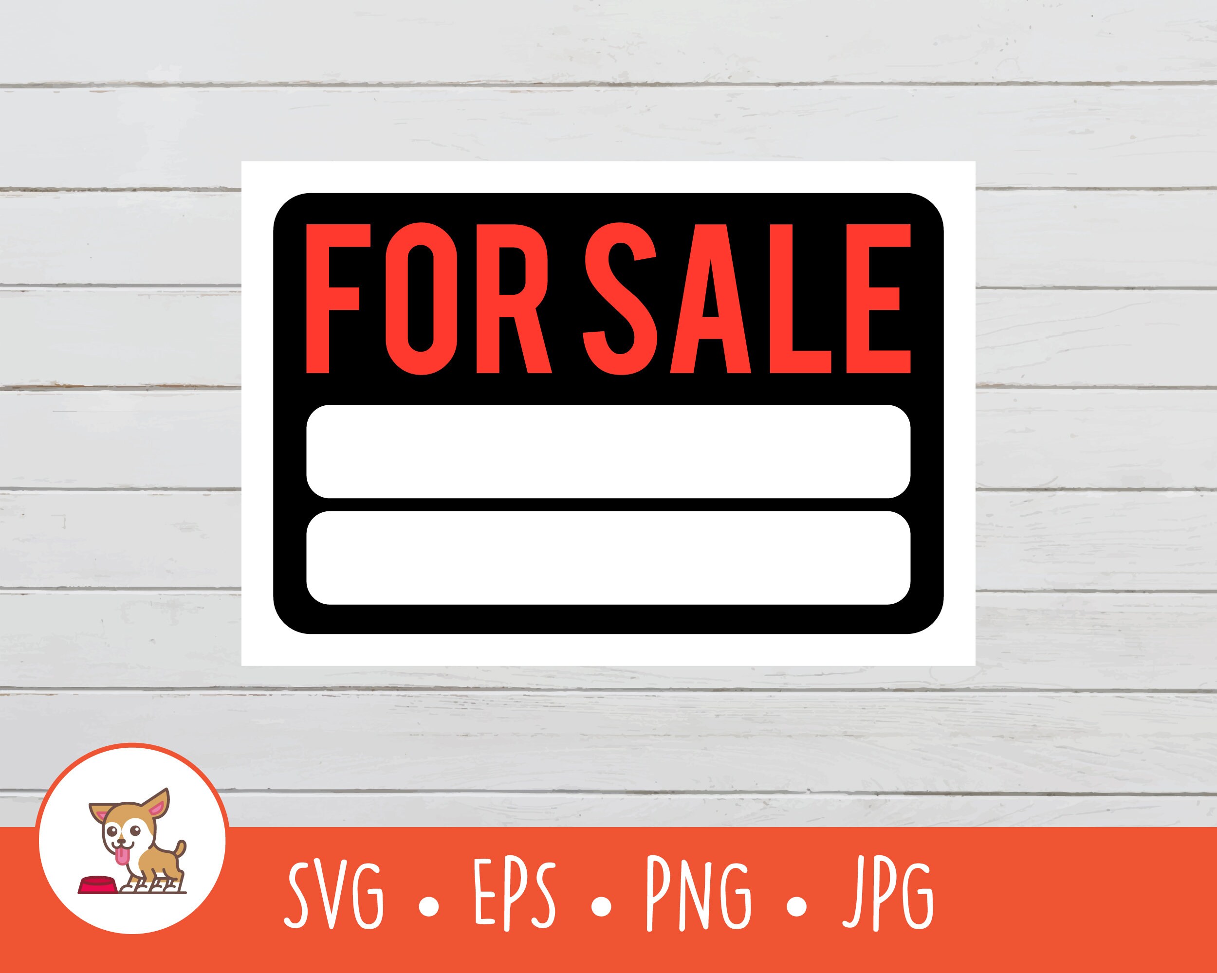 For Sale Sign SVG, for Sale Sign Clipart, Vector for Sale Sign Cut File ...