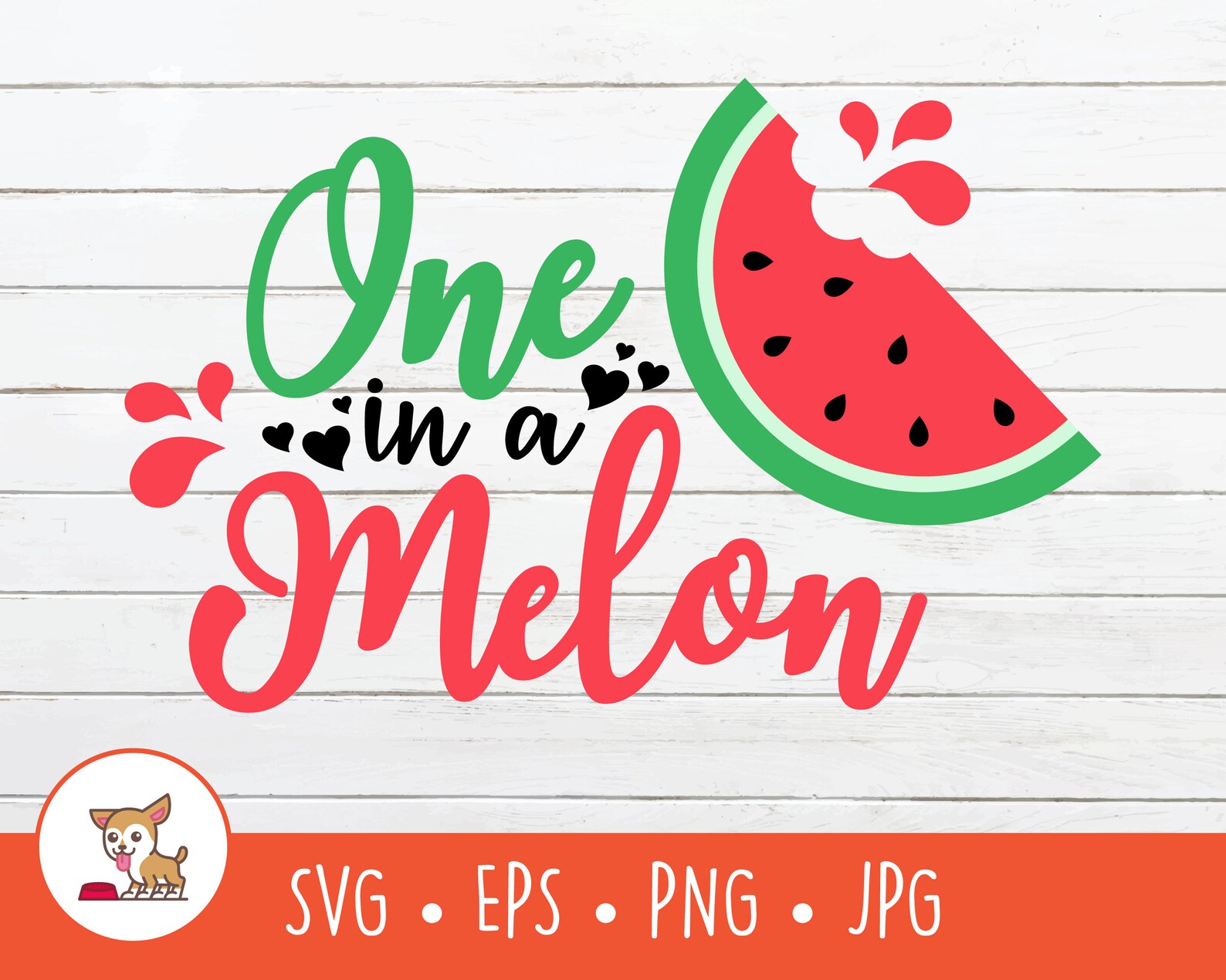 One in a Melon SVG, Vector One in a Melon Clipart, One in a Melon Cut ...