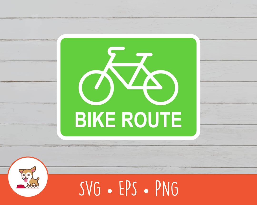 Bicycle Route Sign SVG, Bicycle Route Clipart, Vector Bicycle Route ...