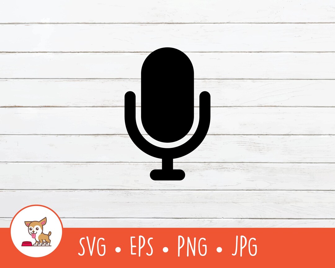 Microphone SVG, Microphone Clipart, Vector Podcast Microphone Cut File ...
