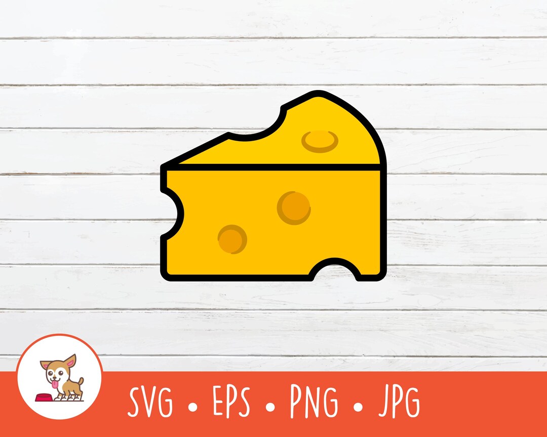 Cartoon Cheese Clipart, Cheese SVG, Vector Cheese Slice Cut File for ...