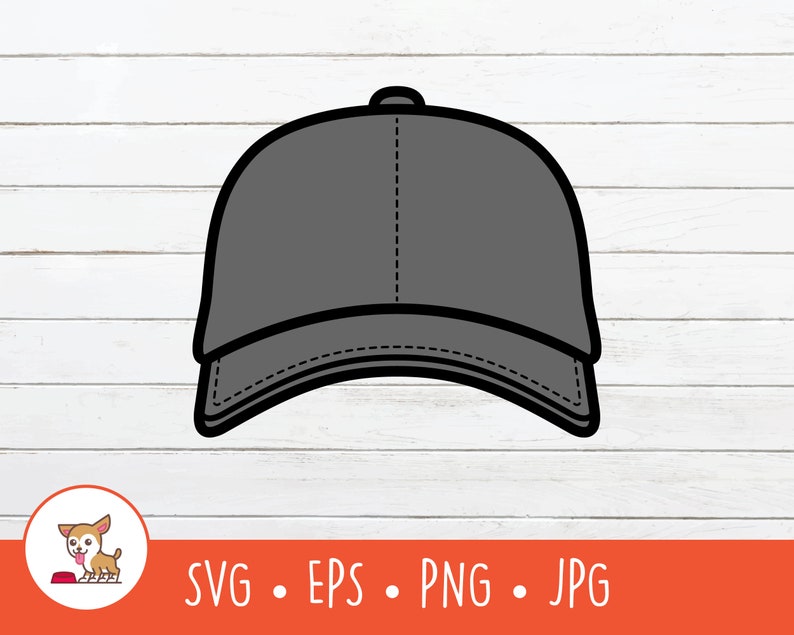 Cartoon Cap Clipart, Hat SVG, Vector Baseball Cap Cut File for Cricut ...
