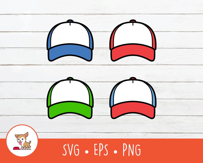 Trucker Hat Clipart, Vector Hat SVG Bundle, Trucker Hat Cut File for ...