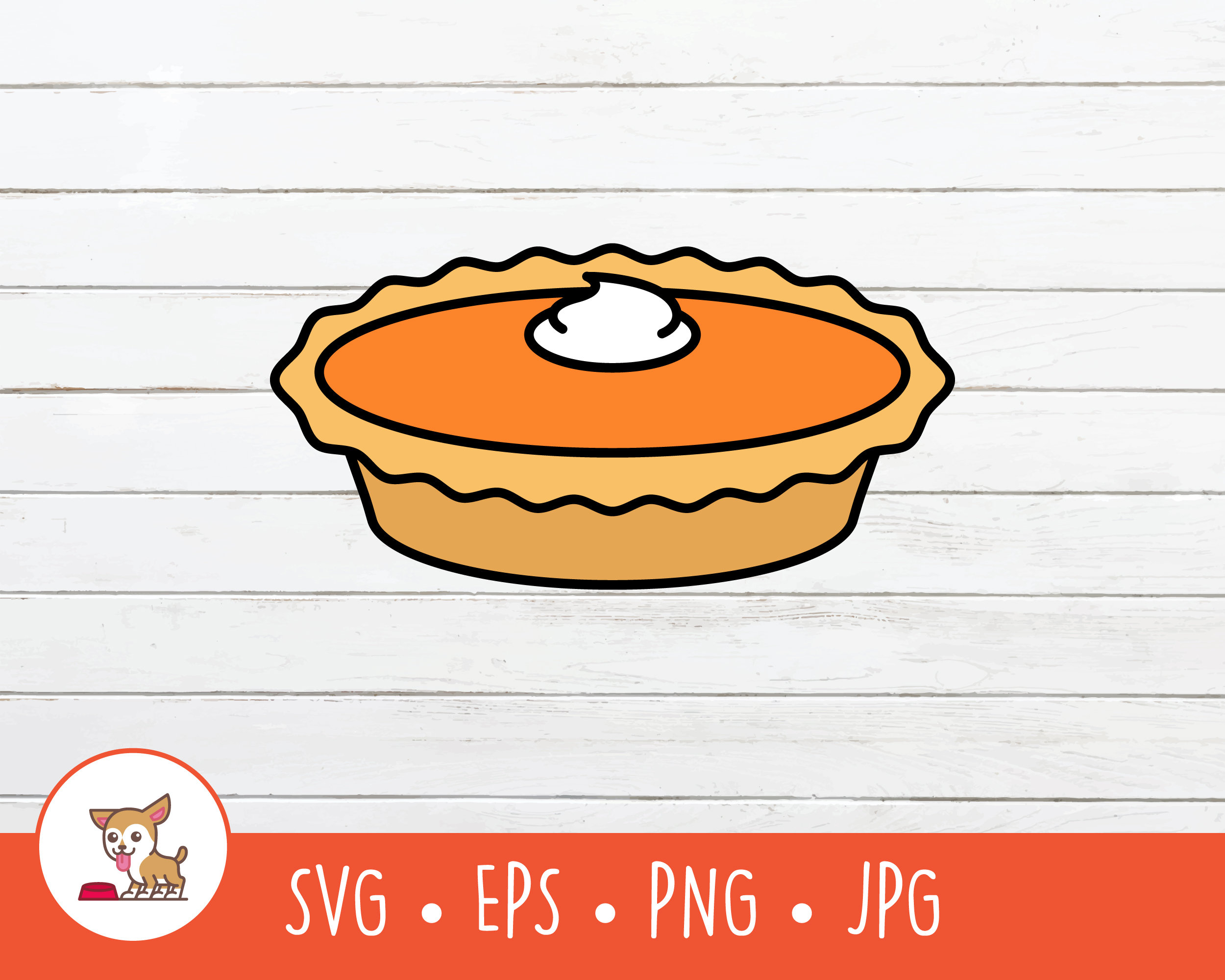 Cartoon Pumpkin Pie Clipart Pumpkin Pie SVG Vector Pumpkin - Etsy