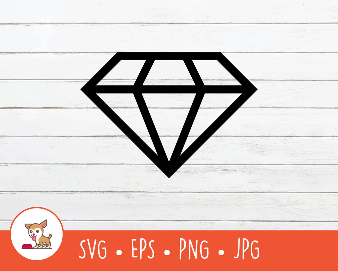 Diamond SVG, Diamond Clipart, Vector Diamond Cut File for Cricut, PNG ...