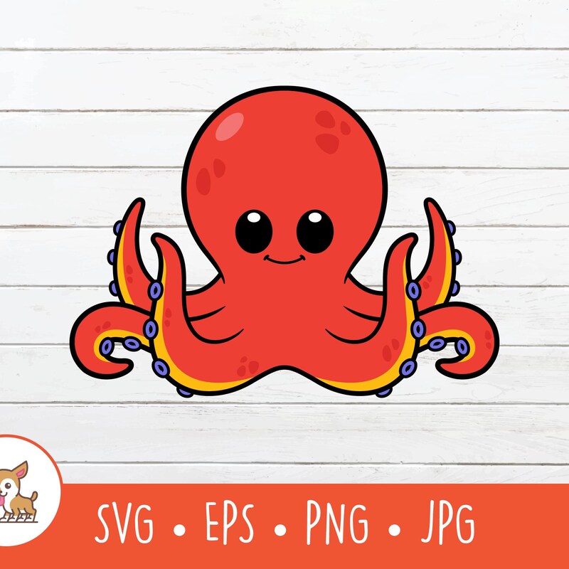 Cartoon Octopus - Etsy