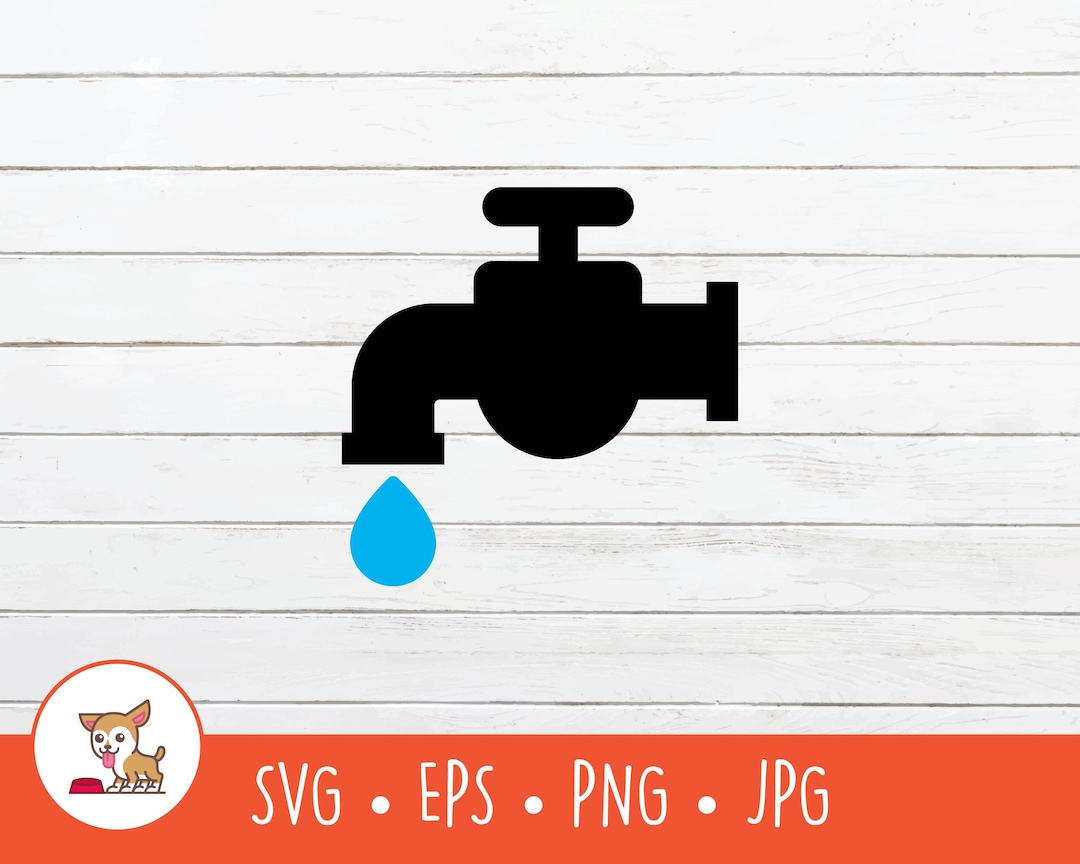 Faucet SVG, Faucet Clipart, Vector Faucet Cut File for Cricut, PNG, EPS ...