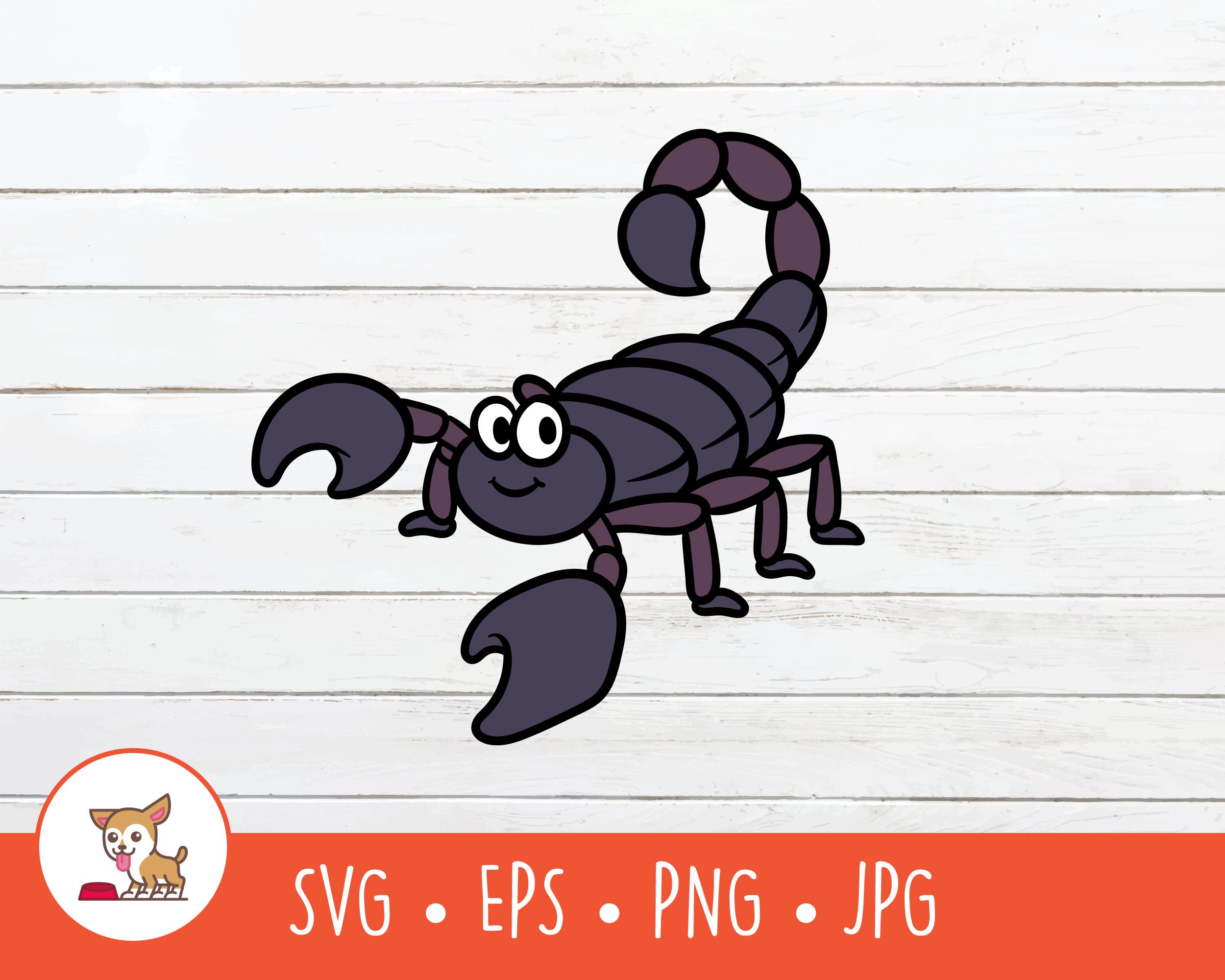Scorpion SVG, Cartoon Scorpion Clipart, Vector Scorpion Cut File for ...