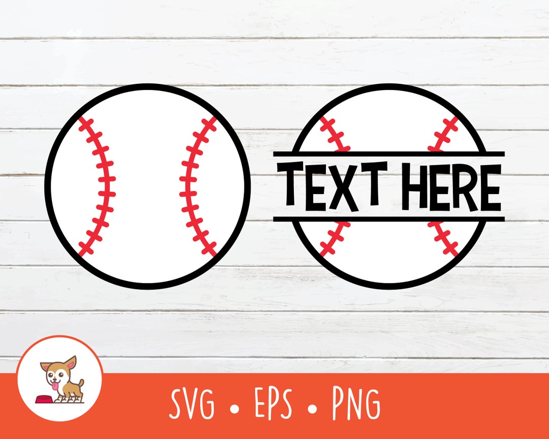 Baseball SVG, Split Baseball Name Frame, Baseball Clipart, Vector ...