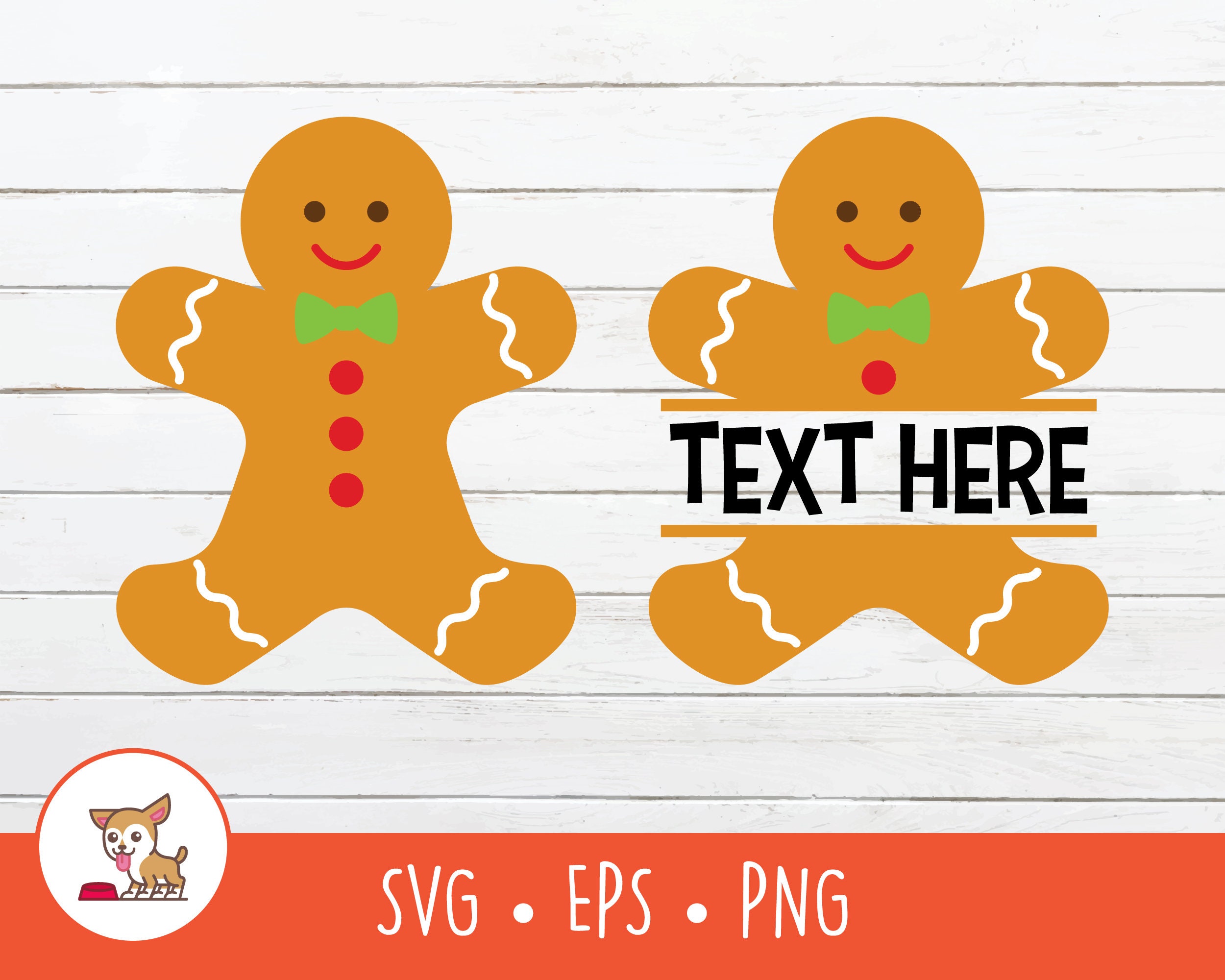 Gingerbread Man SVG, Split Gingerbred Man Name Frame, Gingerbread Man ...