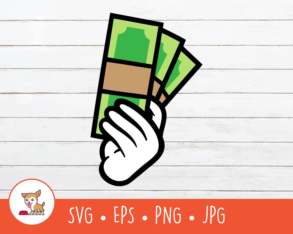 Hand Holding Money Clipart, Vector Money SVG, Holding Money Cut File ...