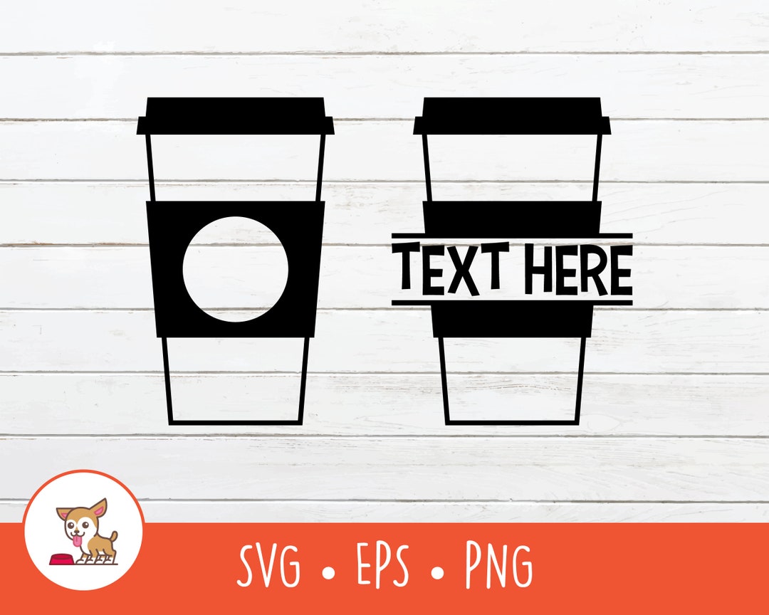 Coffee Cup SVG, Split Coffee Cup Name Frame, Coffee Cup Clipart, Vector ...