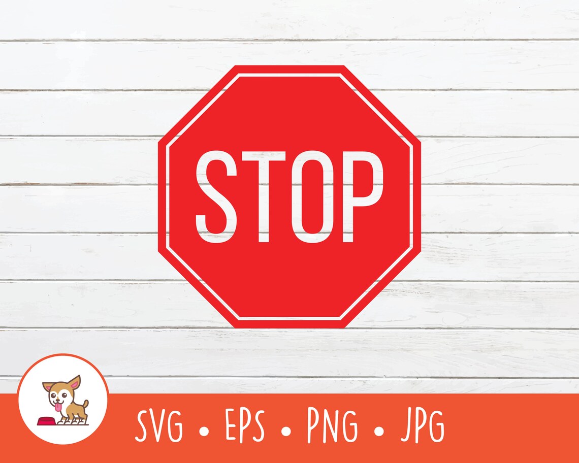 Stop Sign SVG, Stop Sign Clipart, Vector Stop Sign Cut File for Cricut ...