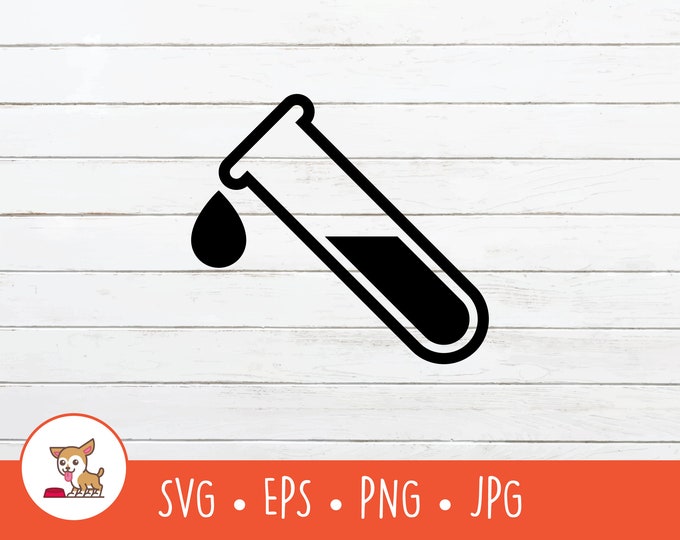 Test Tube SVG, Test Tube Vector, Silhouette, Cricut File, Clipart ...