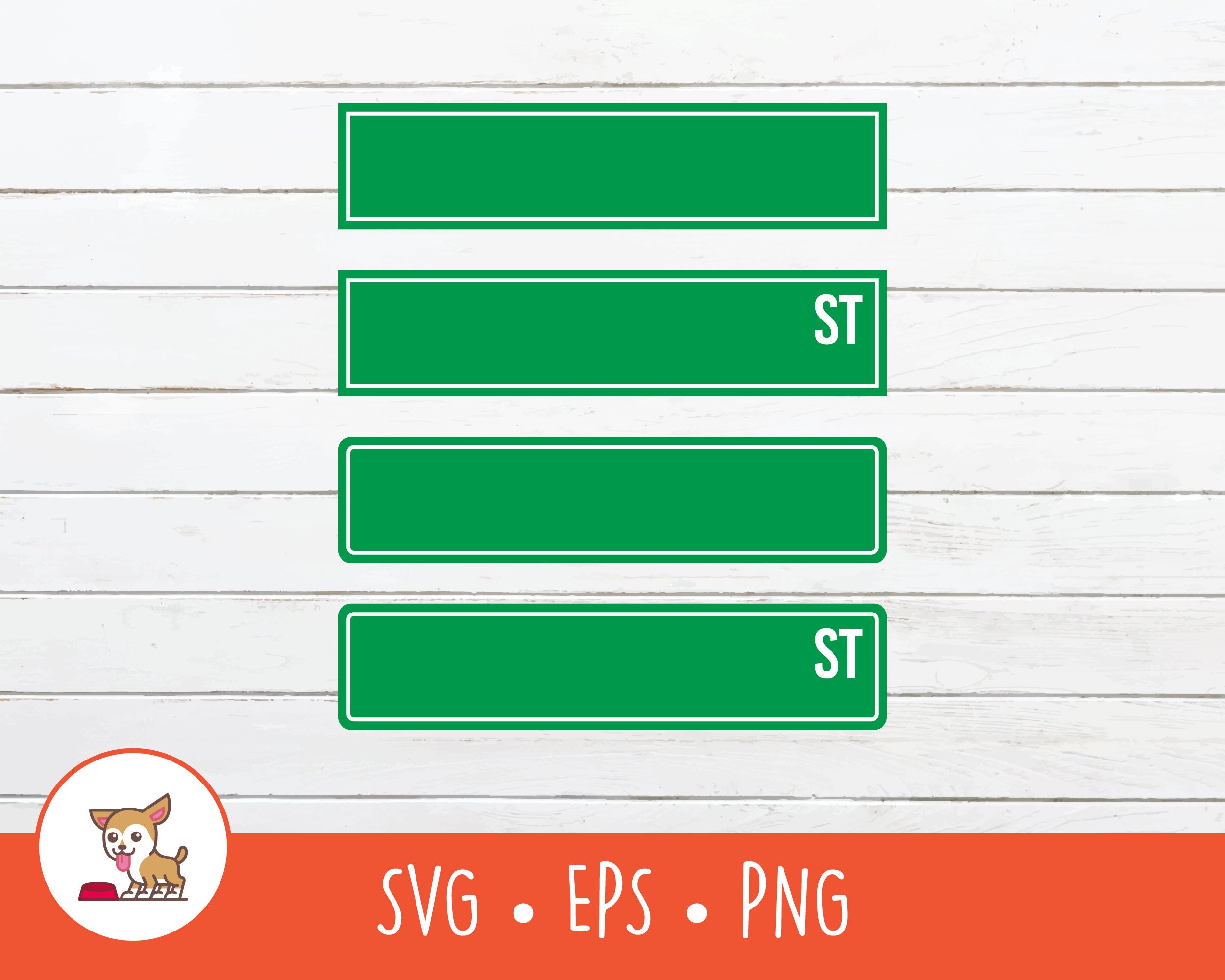 Street Sign SVG, Vector Street Sign Clipart, Blank Street Sign Cut File ...