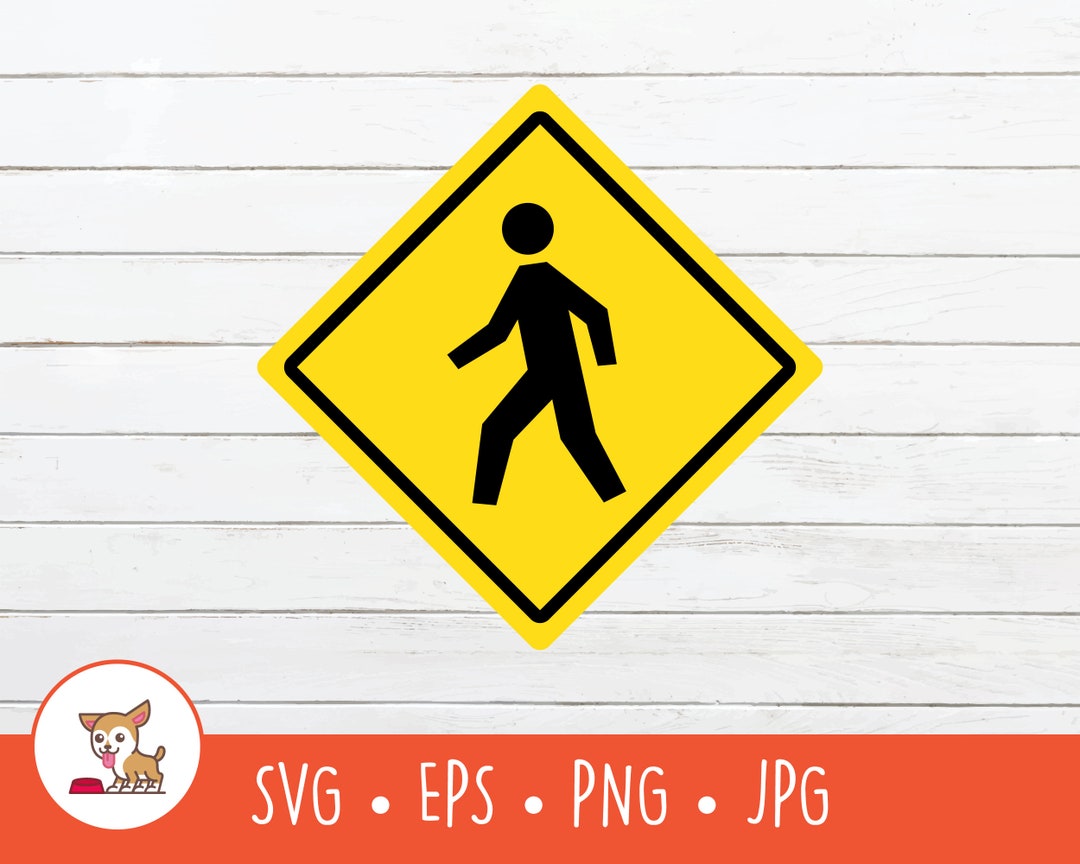 Pedestrian Crossing Sign Clipart, Pedestrian Crossing Sign SVG, Vector ...