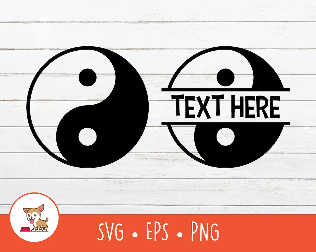 Yin Yang SVG, Split Yin Yang Name Frame, Yin-yang Clipart, Vector Yin ...