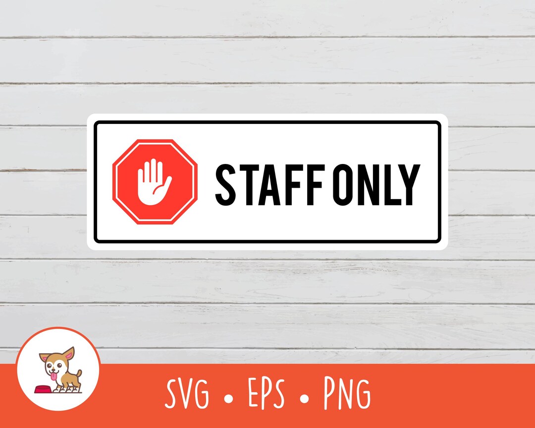 Staff Only Sign SVG, Staff Only Sign Clipart, Vector Staff Only Sign ...