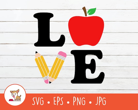 Love SVG Vector Teacher Clipart Teacher Love Cut File for - Etsy