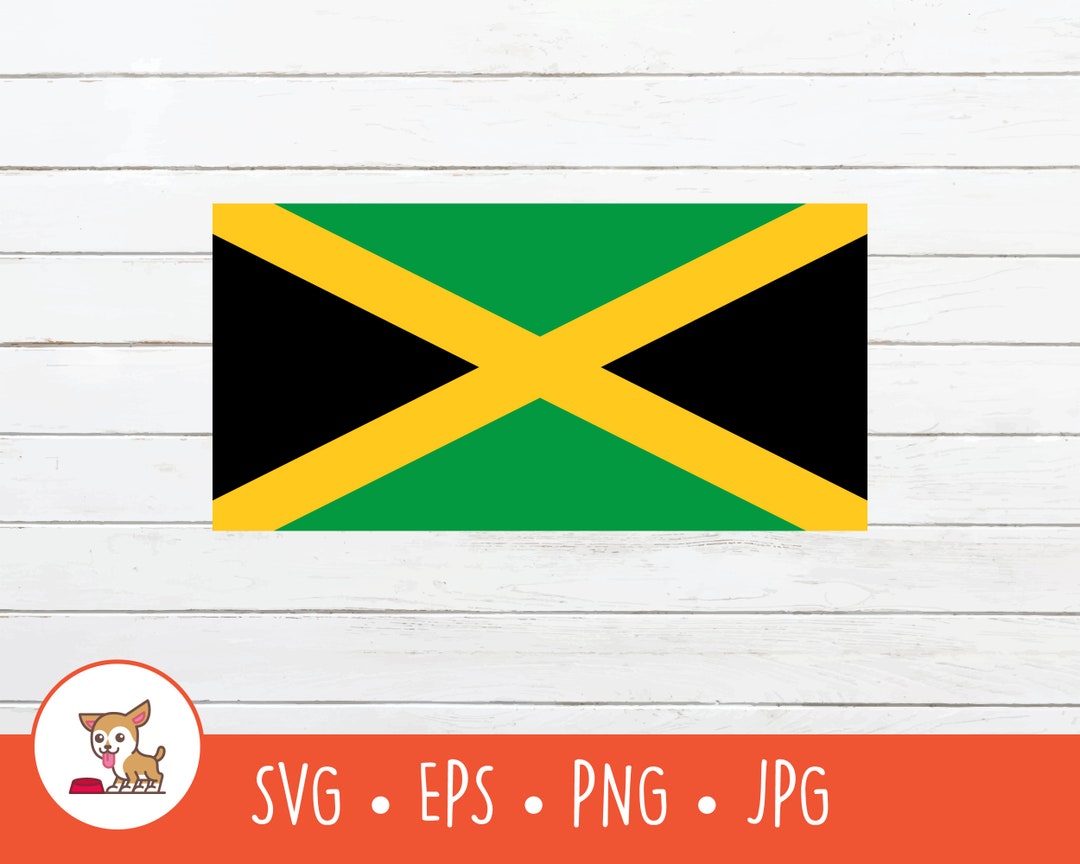 Flag of Jamaica SVG, Jamaican Flag Clipart, Vector Jamaican Flag Cut ...