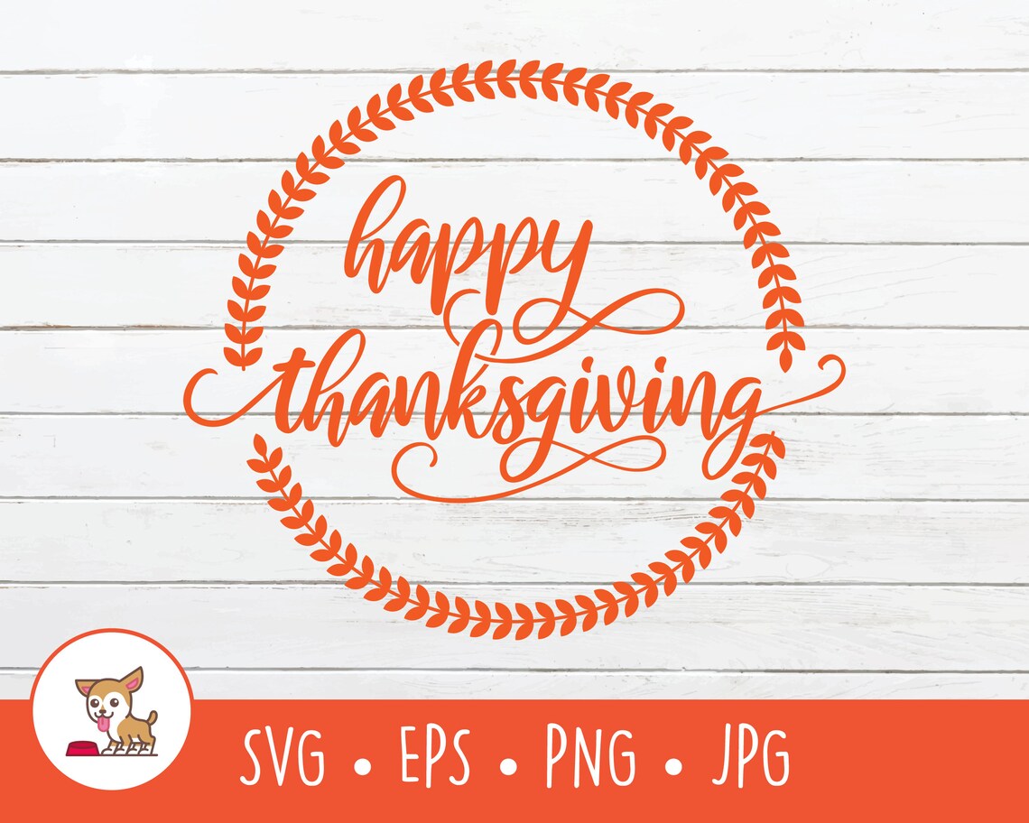 Happy Thanksgiving SVG Vector Happy Thanksgiving Clipart - Etsy