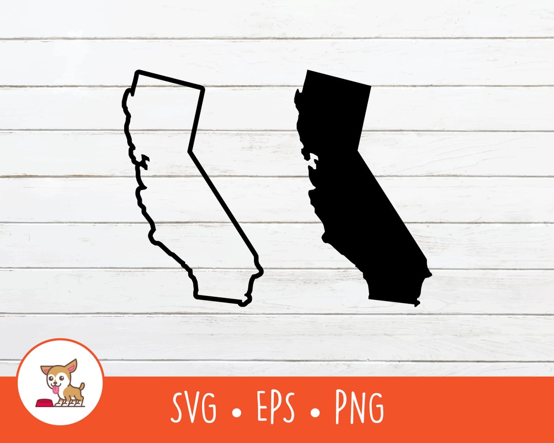 California Map SVG, California Clipart, Vector California Map Cut File ...