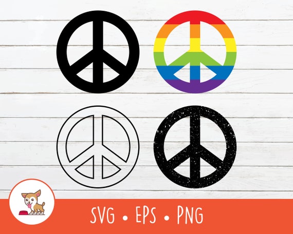 Peace Sign SVG Peace Symbol Clipart Vector Peace Sign Cut - Etsy
