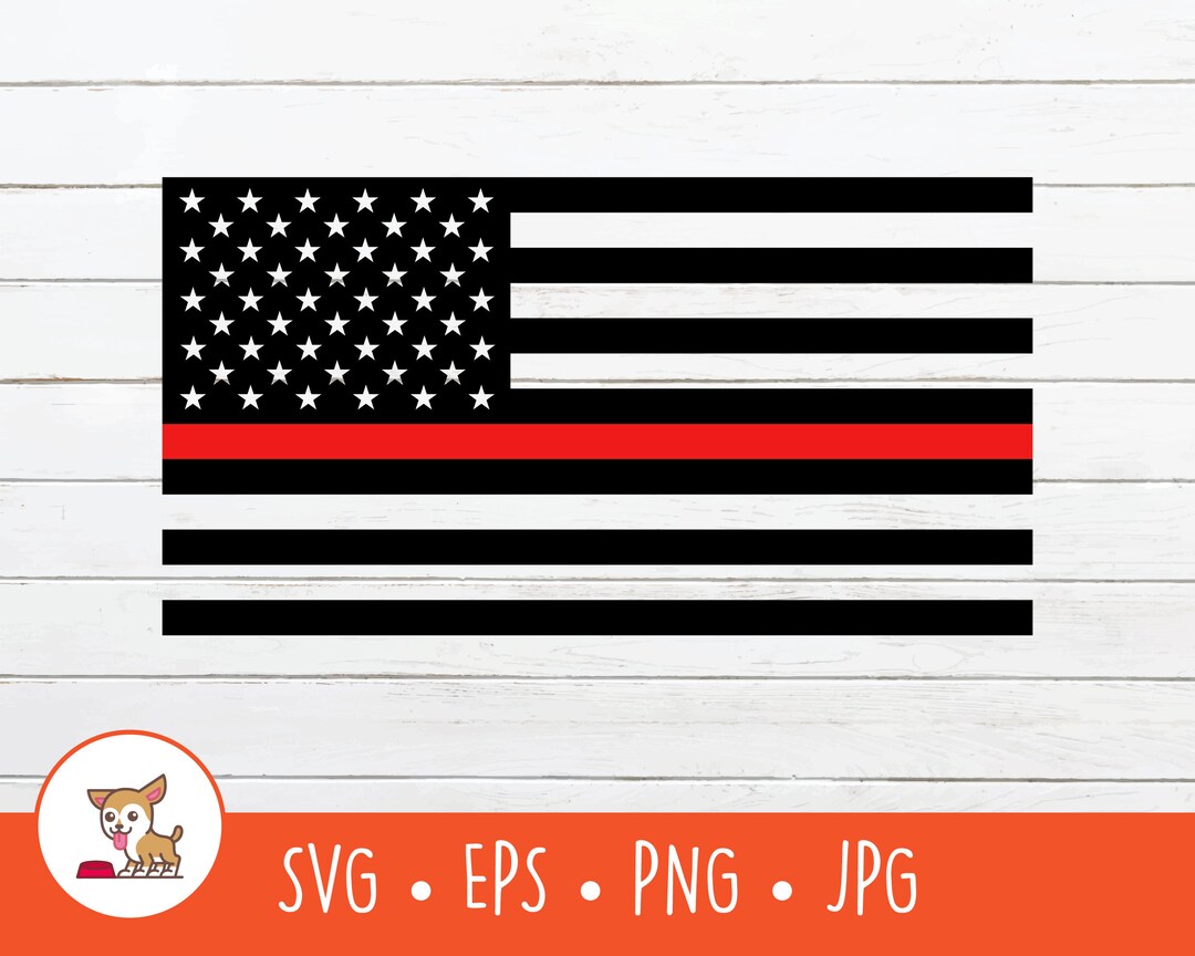 Thin Red Line Svg Thin Red Line American Flag Clipart Firefighter
