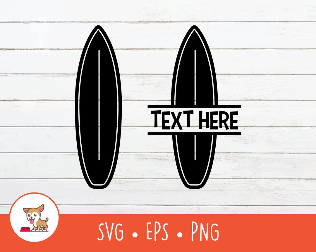 Surfboard SVG, Split Surfboard Name Frame, Surfboard Clipart, Surfboard ...
