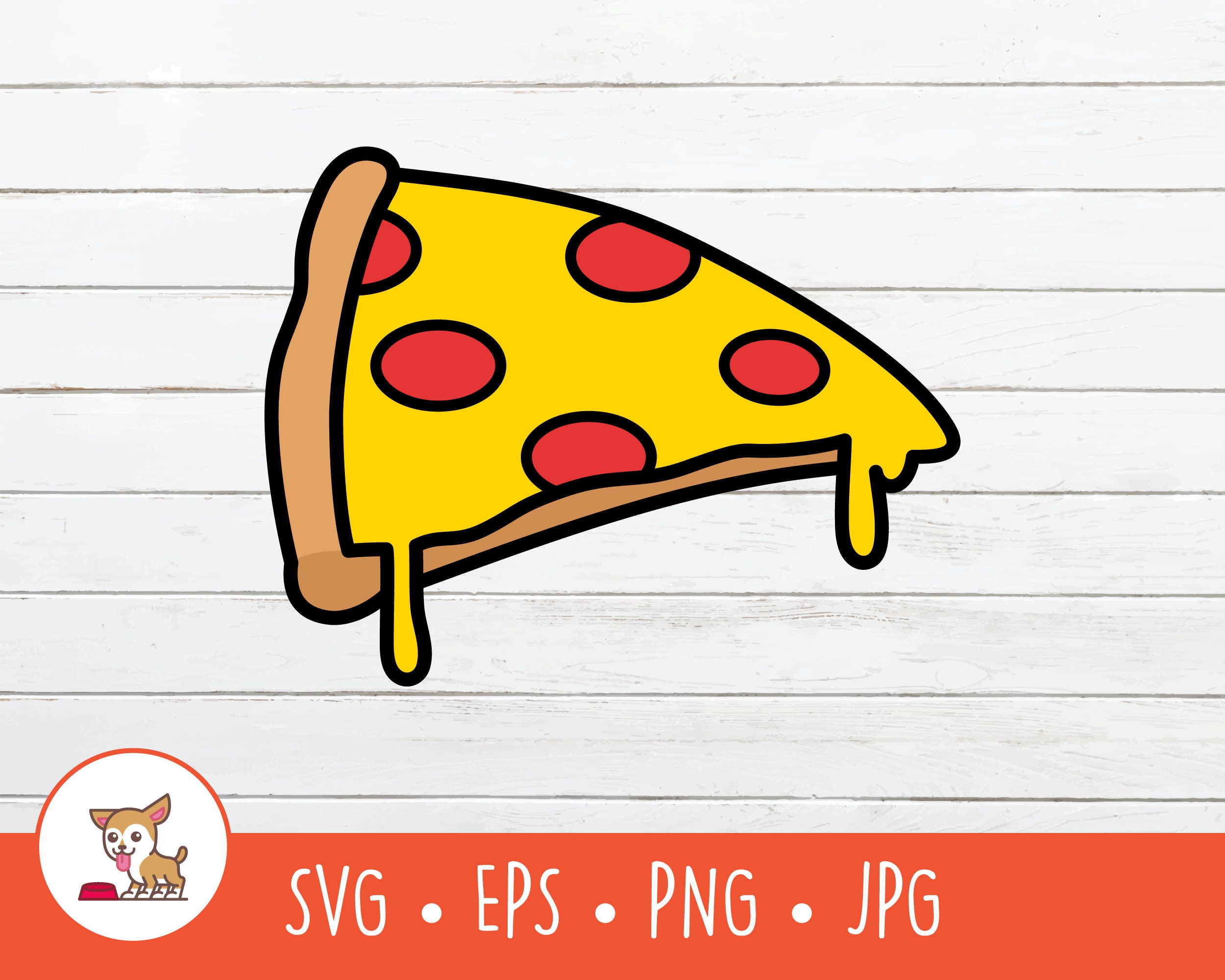 Cartoon Pepperoni Pizza Clipart, Pepperoni Pizza SVG, Vector Pepperoni ...