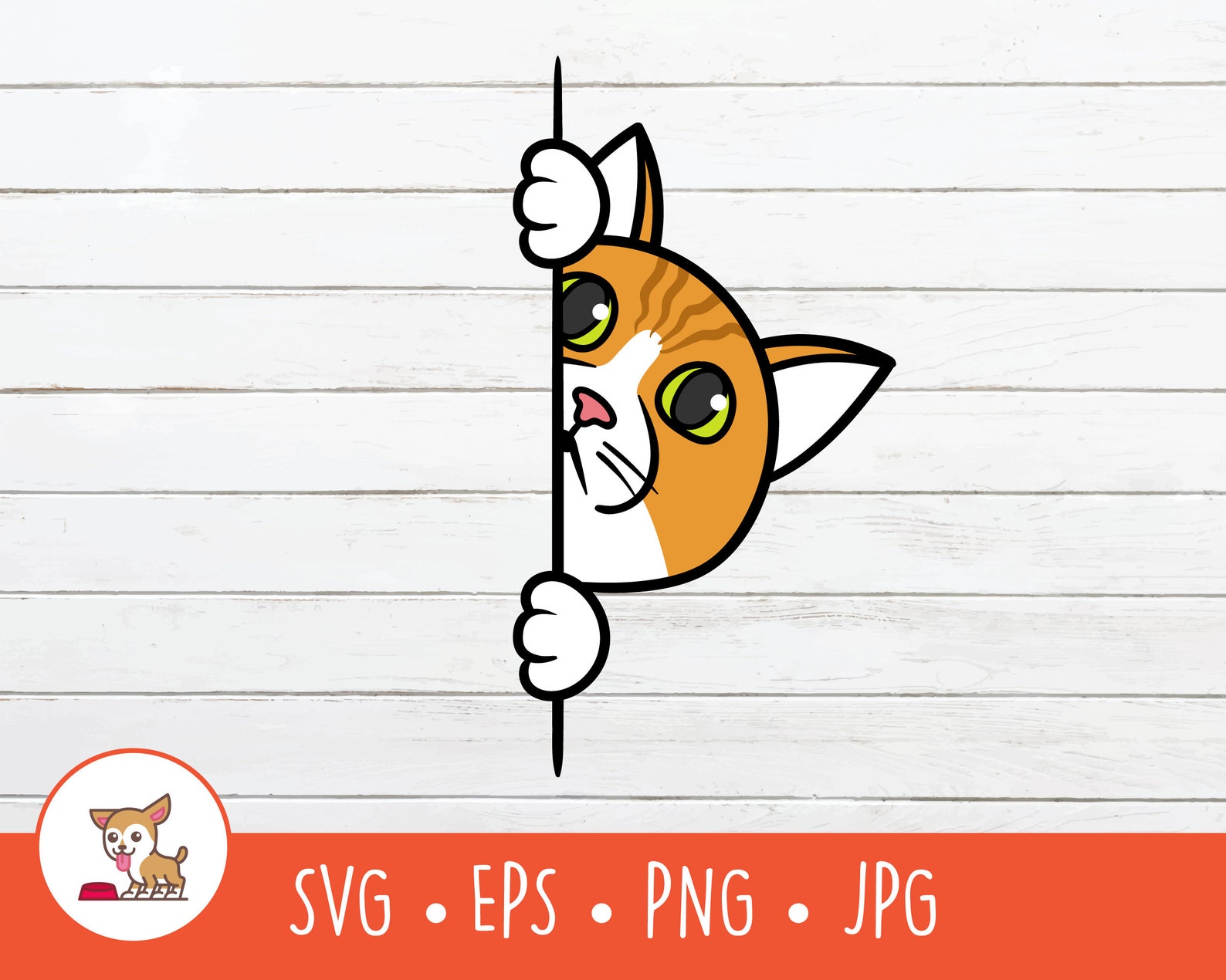 Cartoon Peeking Cat Clipart, Peeking Cat SVG, Vector Cat Cut File for ...
